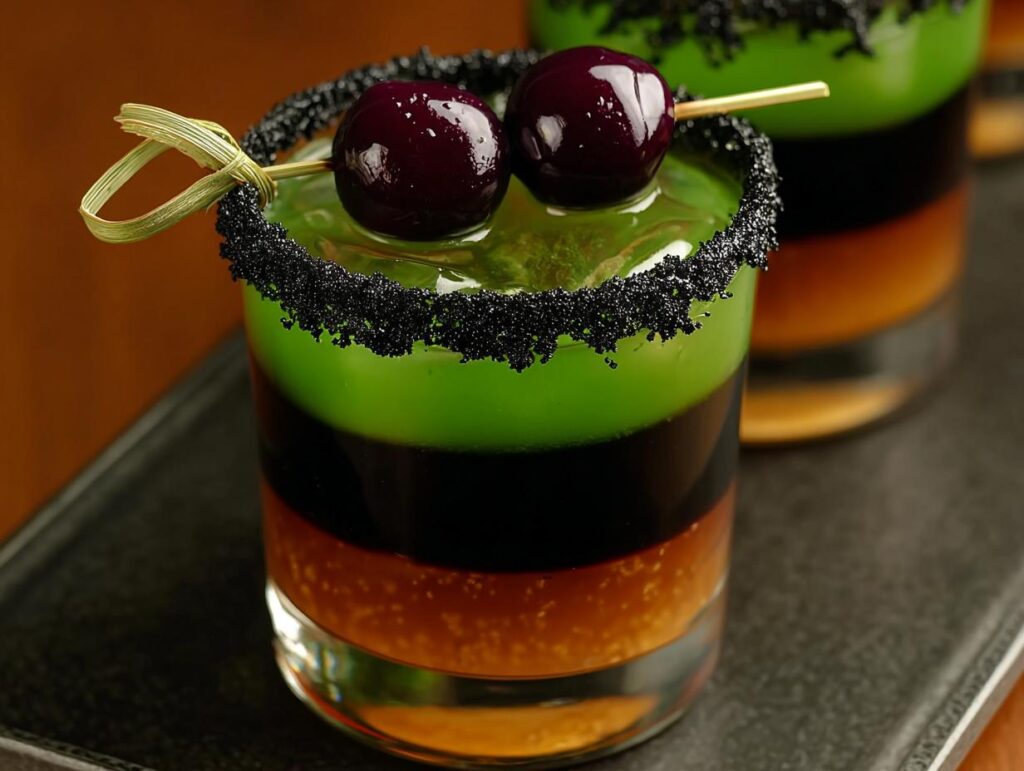 Frankensteins Lab Shots: Wicked 3-Layered Halloween Fun - Zagarecipes